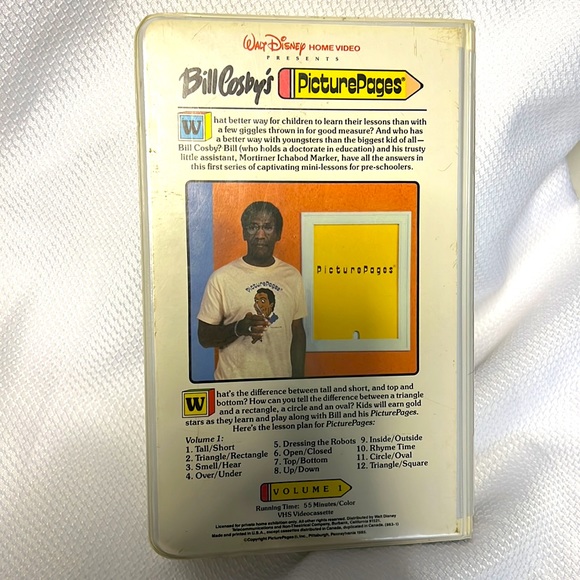 Disney | Other | Bill Cosbys Picture Pages Walt Disney Home Video Vhs ...